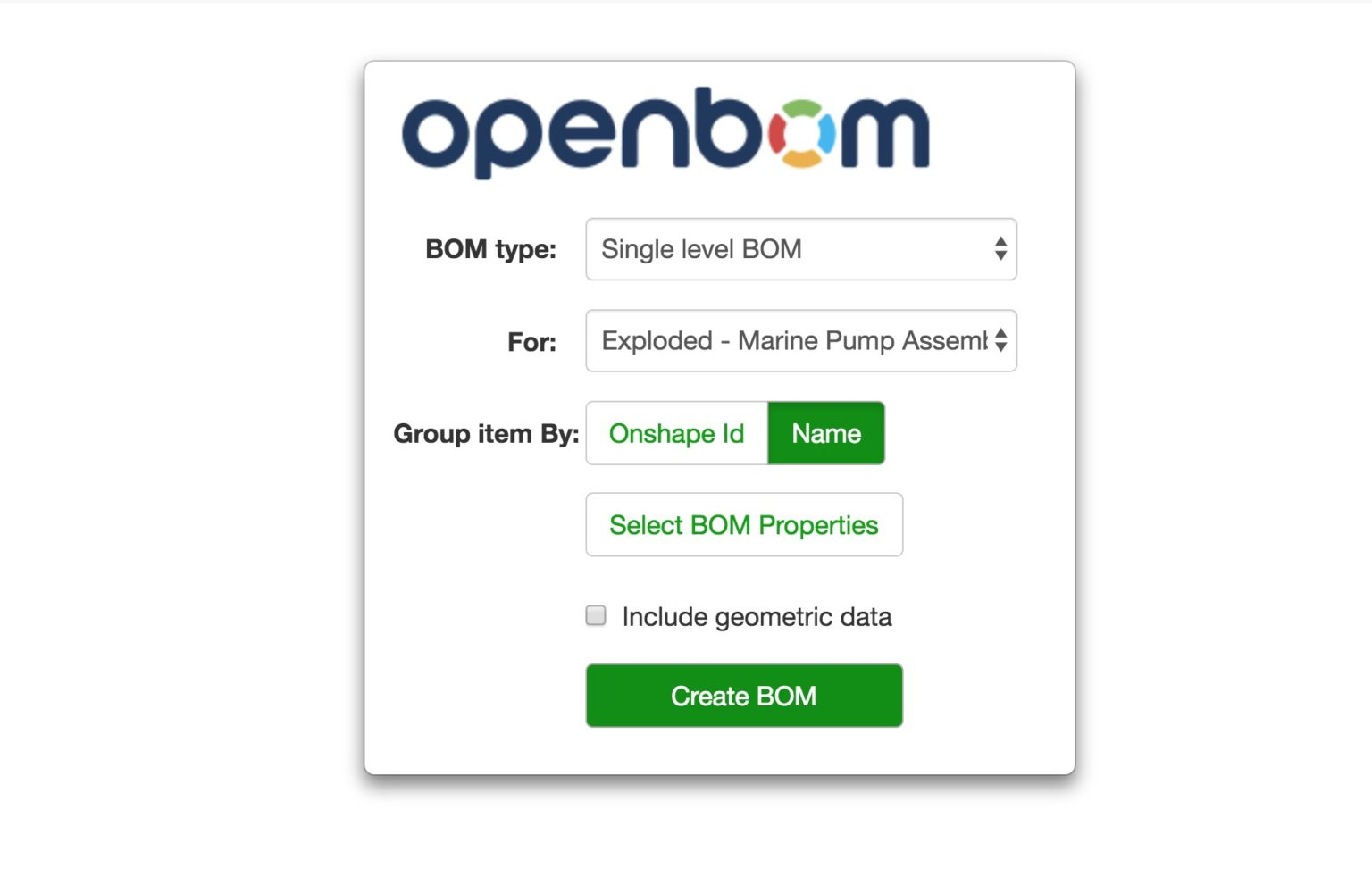 Creating a BOM in Onshape – OpenBOM Training Library