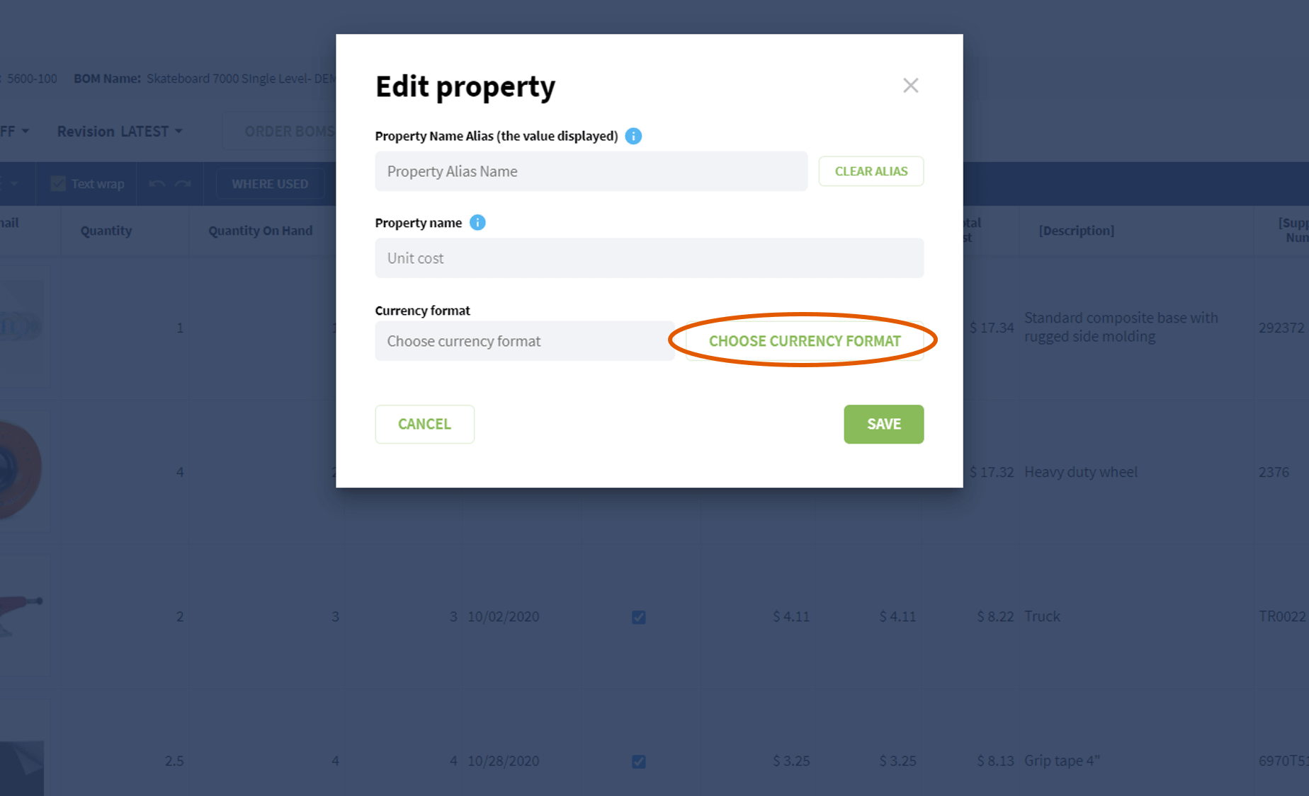 Properties and property types – OpenBOM Training Library