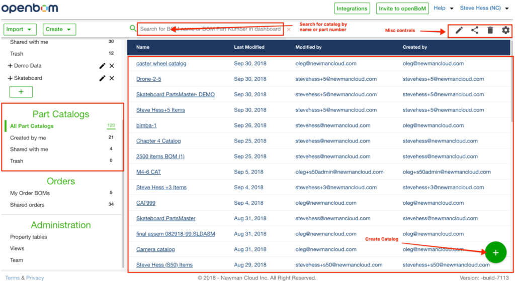 User Interface – OpenBOM Training Library