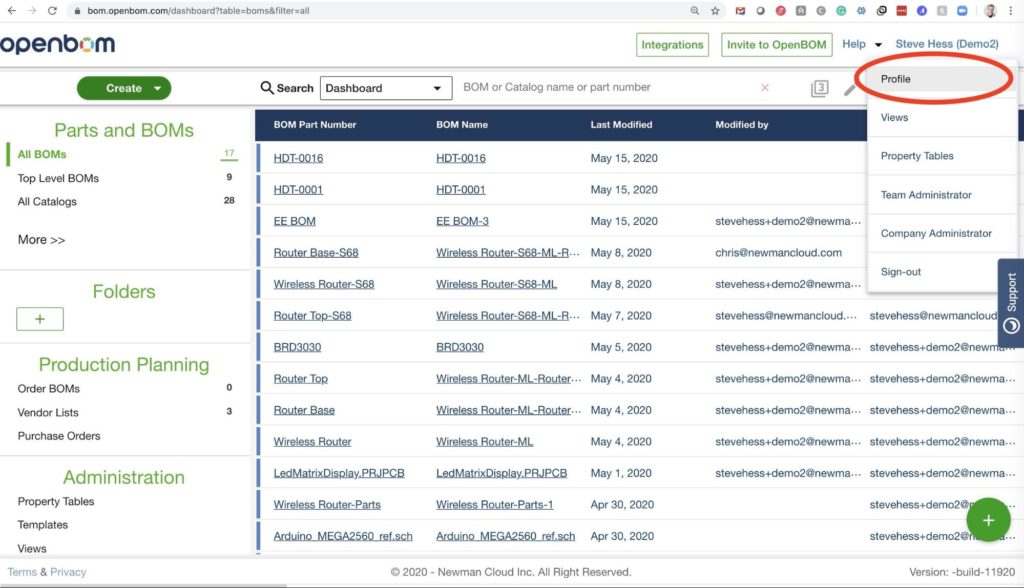Customize Account – OpenBOM Training Library Customize Account – OpenBOM Training Library