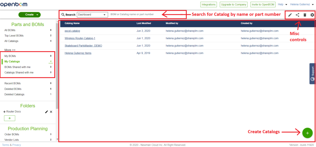User Interface – OpenBOM Training Library
