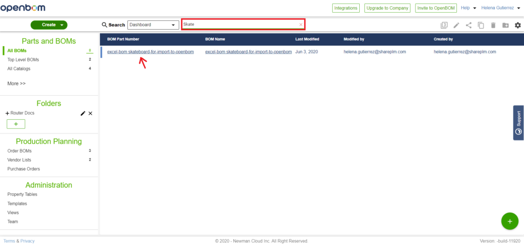 User Interface – OpenBOM Training Library