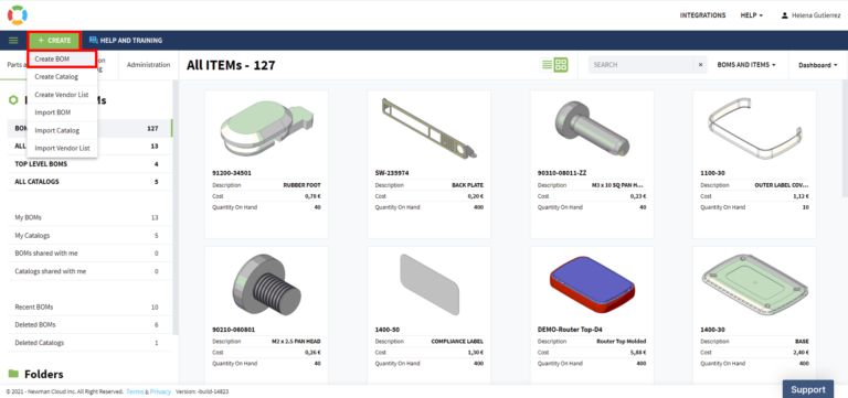 User Interface – OpenBOM Training Library
