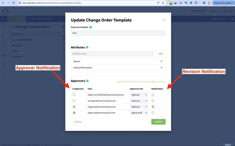 Change Management and Revision Control – OpenBOM Training Library